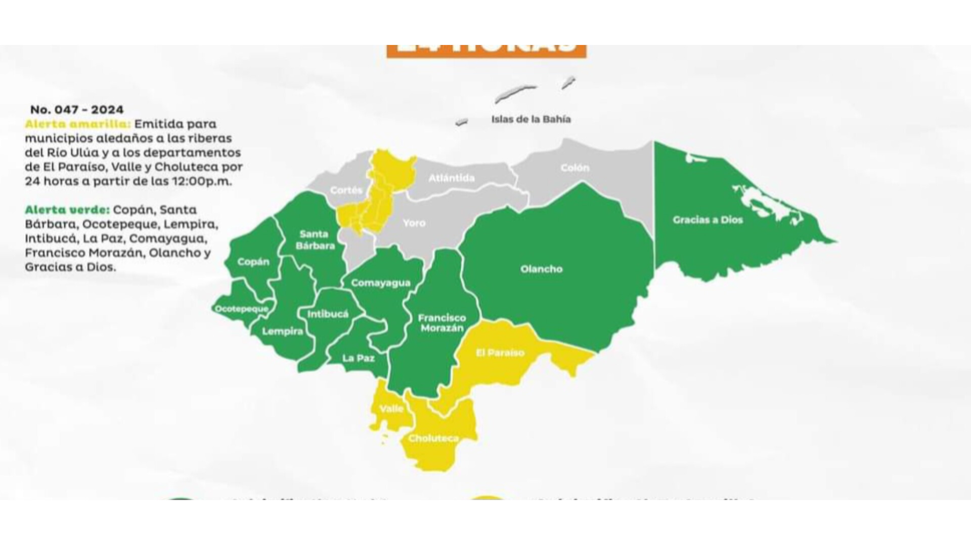 Alerta Amarilla en municipios cercanos al Río Ulúa, región sur y El ...